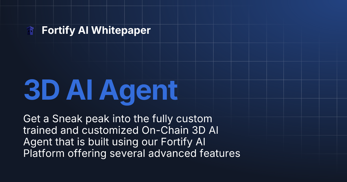 3D AI Agent | Fortify AI Whitepaper 3D AI Agent | Fortify AI Whitepaper