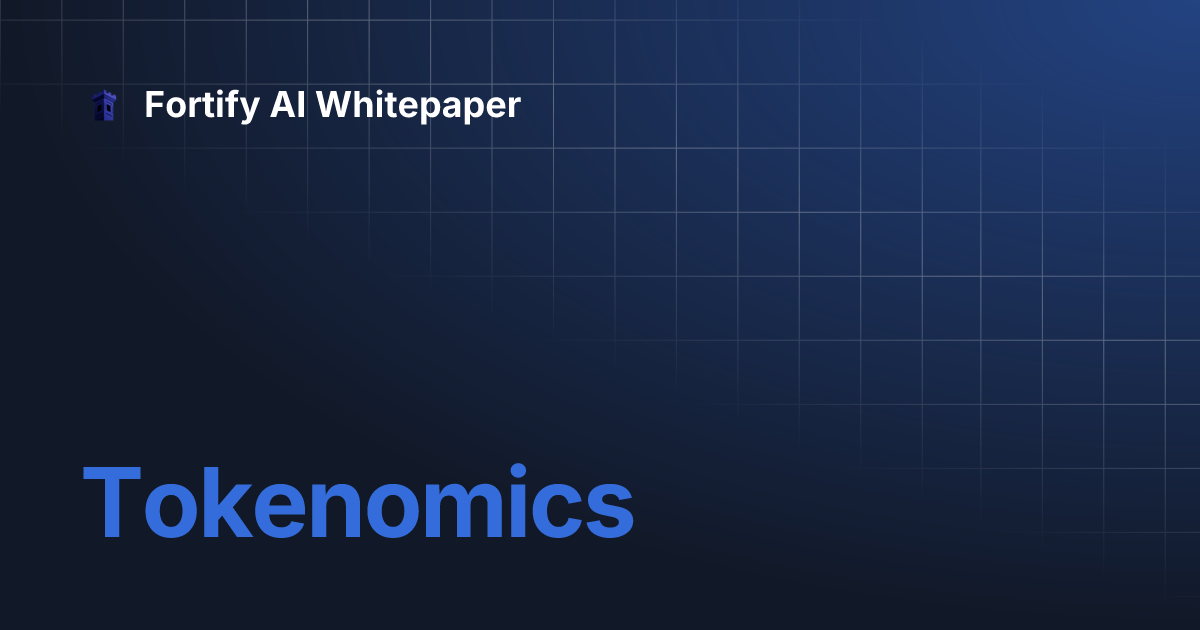 Tokenomics | Fortify AI Whitepaper Tokenomics | Fortify AI Whitepaper